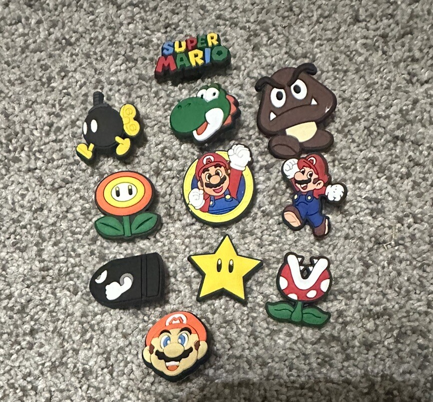 11 Pc. Nintendo Super Mario Bros Shoe Charms Compatible With Crocs | eBay