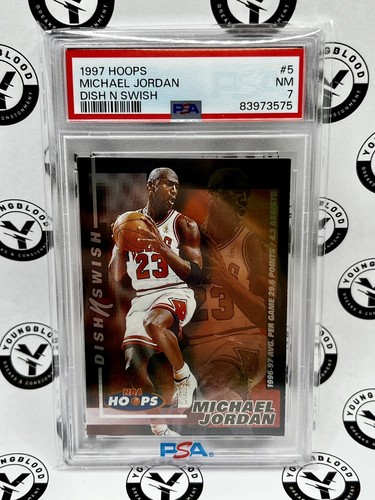 1997 Hoops #5 Michael Jordan Dish N Swish PSA 7 *FRESH SLAB* | eBay