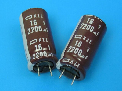 10PCS 2200uF 16V Nippon Electrolytic Capacitors, low ESR, long life | eBay