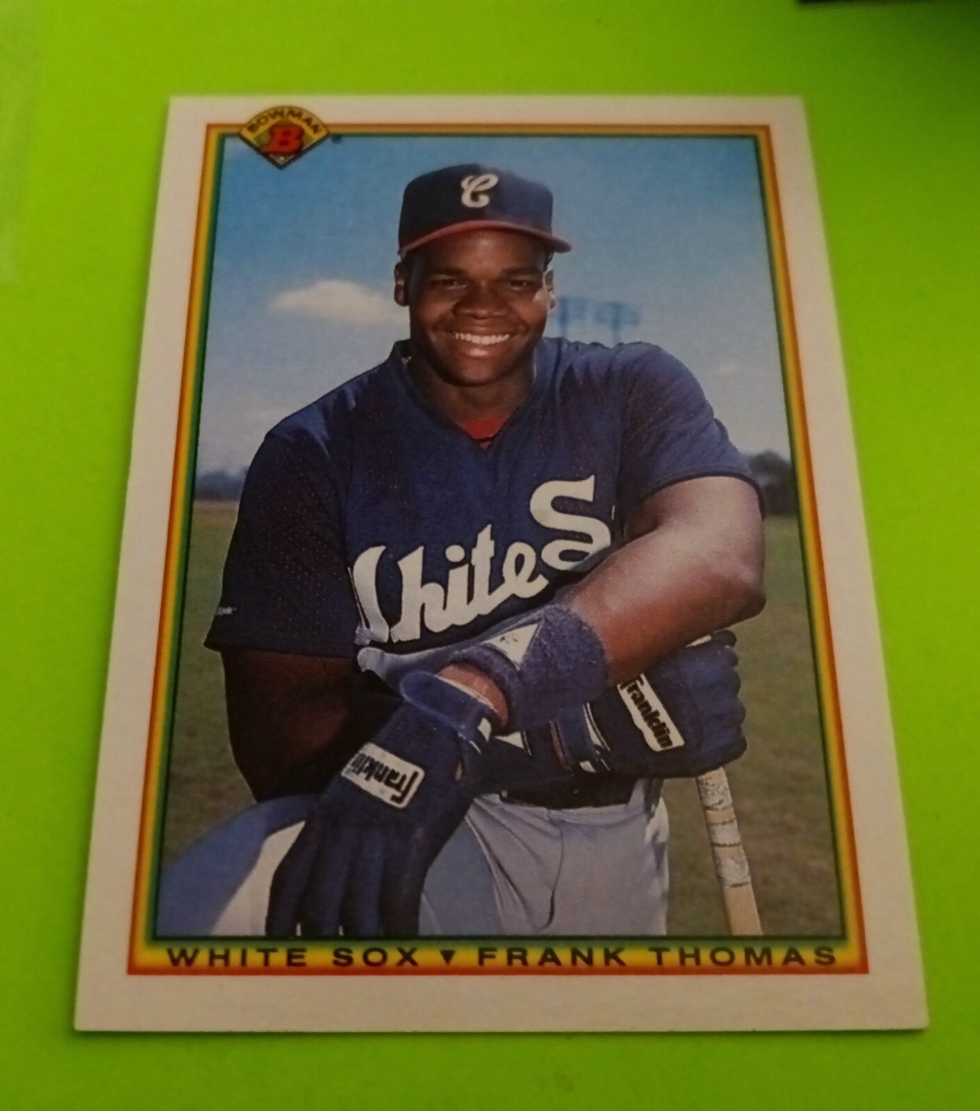 1990 FRANK THOMAS Bowman MLB ROOKIE CARD Chicago White Sox Baseball HOF ...