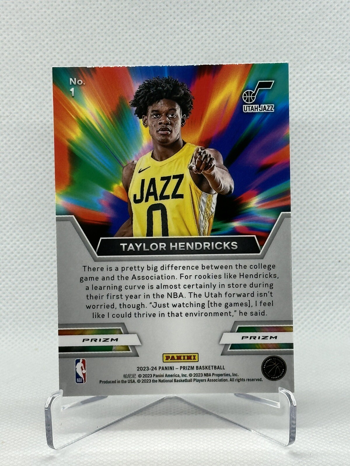 2023-24 Panini Prizm Basketball Taylor Hendricks RC Silver Prizm ...