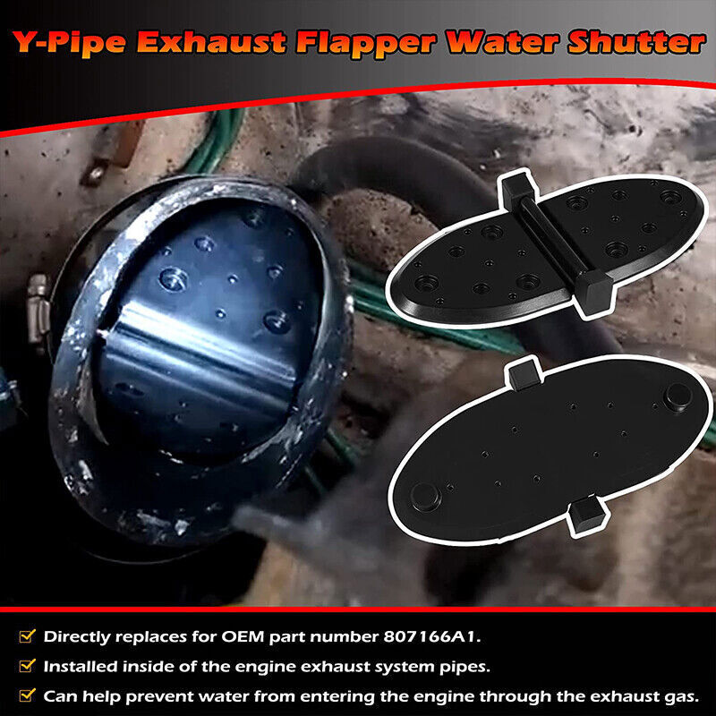 For MerCruiser Exhaust Y Pipe Water Shutter Kit V6 V8 Engines 807166A1 ...