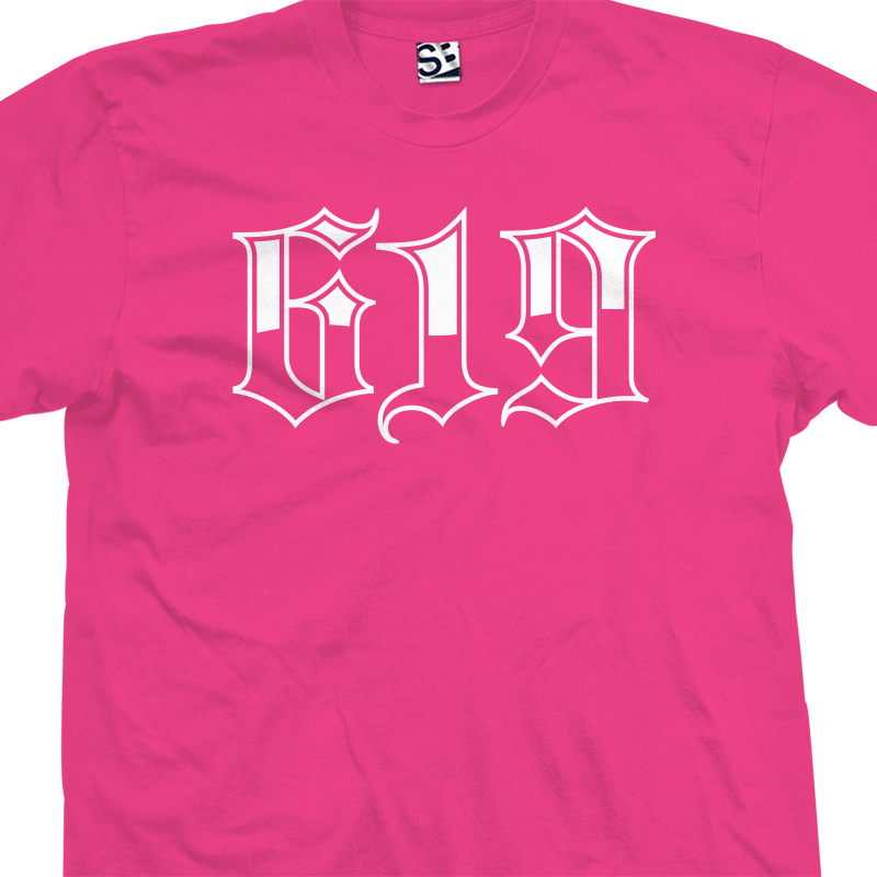 619 Area Code Shirt | San Diego Street Tattoo Graffiti SD | Mens Tee | eBay