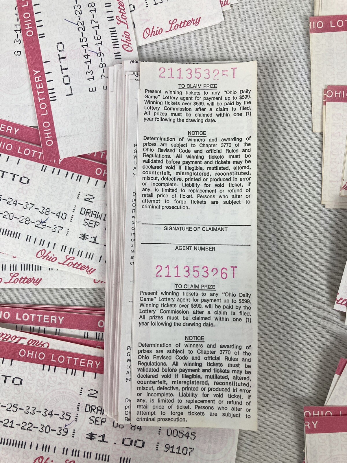 Vtg Ohio Lottery Paper Tickets 1984 1985 Over 200 Total Ephemera ...