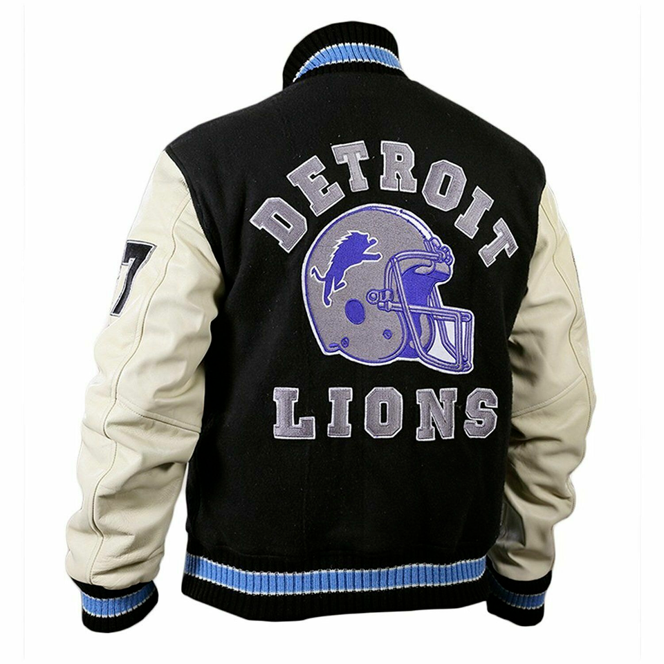 Detroit Lions Varsity Letterman Jacket Beverly Hills Cop Eddie Murphy ...
