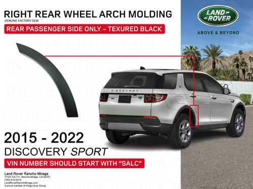 Land Rover Discovery Sport Passenger Right Rear Wheel Arch Door Molding ...