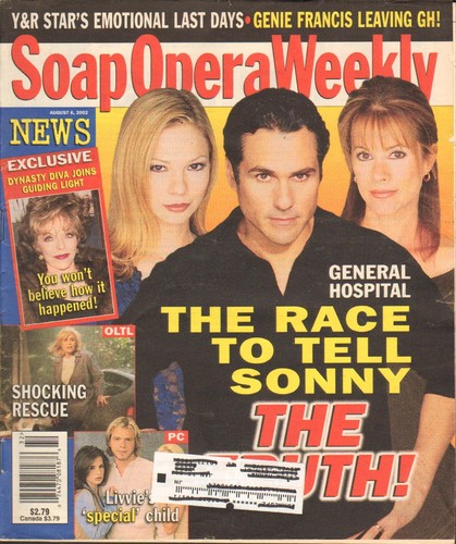 AUG 6 2002 - SOAP OPERA WEEKLY vintage soap opera magazine | eBay