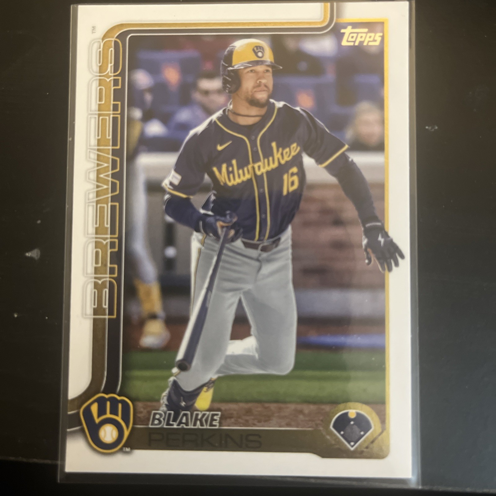 2025 Topps Series 1 Blake Perkins baseball card #47 Milwaukee Brewers ...