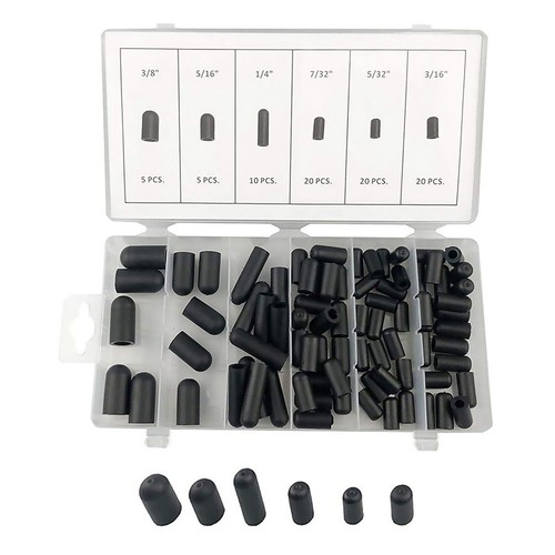 80Pcs Silicone Hose Cap Vacuum Cap Block Off Assortment Kit For ...