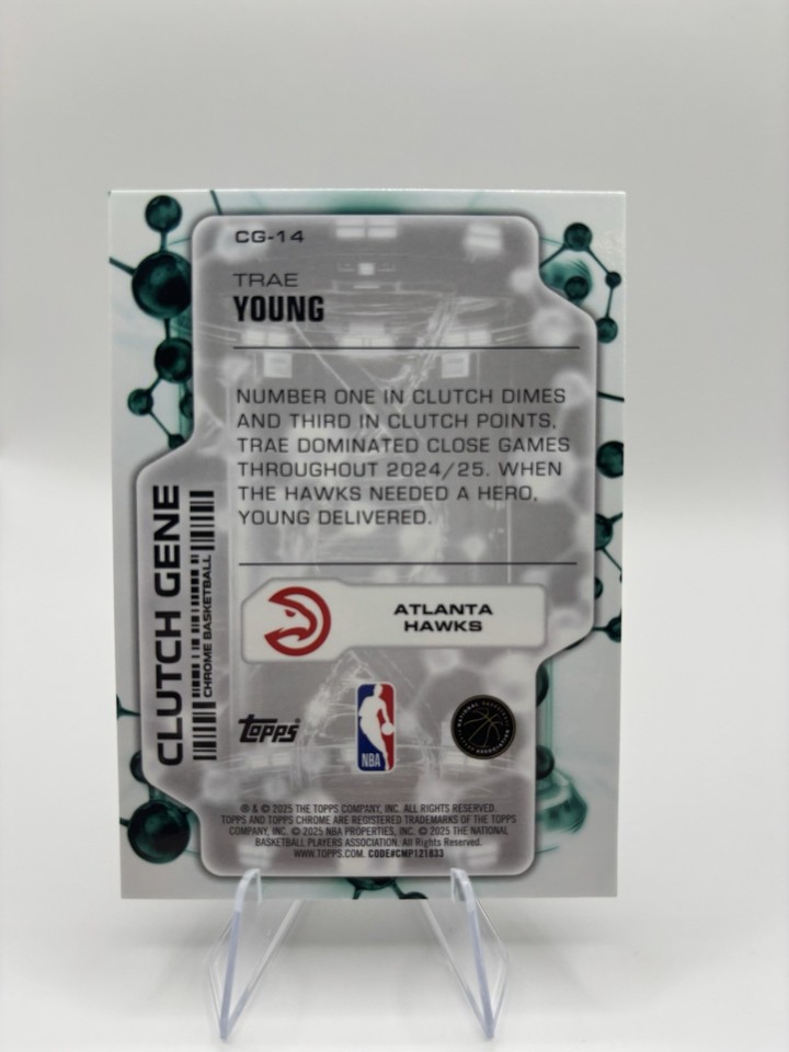 2025-26 Trae Young Topps Chrome Green Clutch Gene Geometric Refractor ...