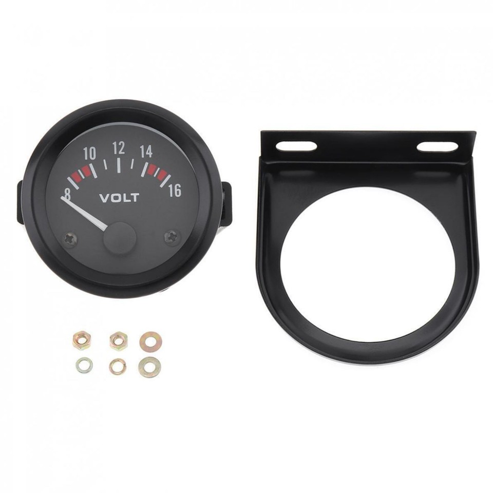 New Motorcycle Car Voltmeter 8-16V LED Volt Gauge Voltage Meter 2" 52mm ...