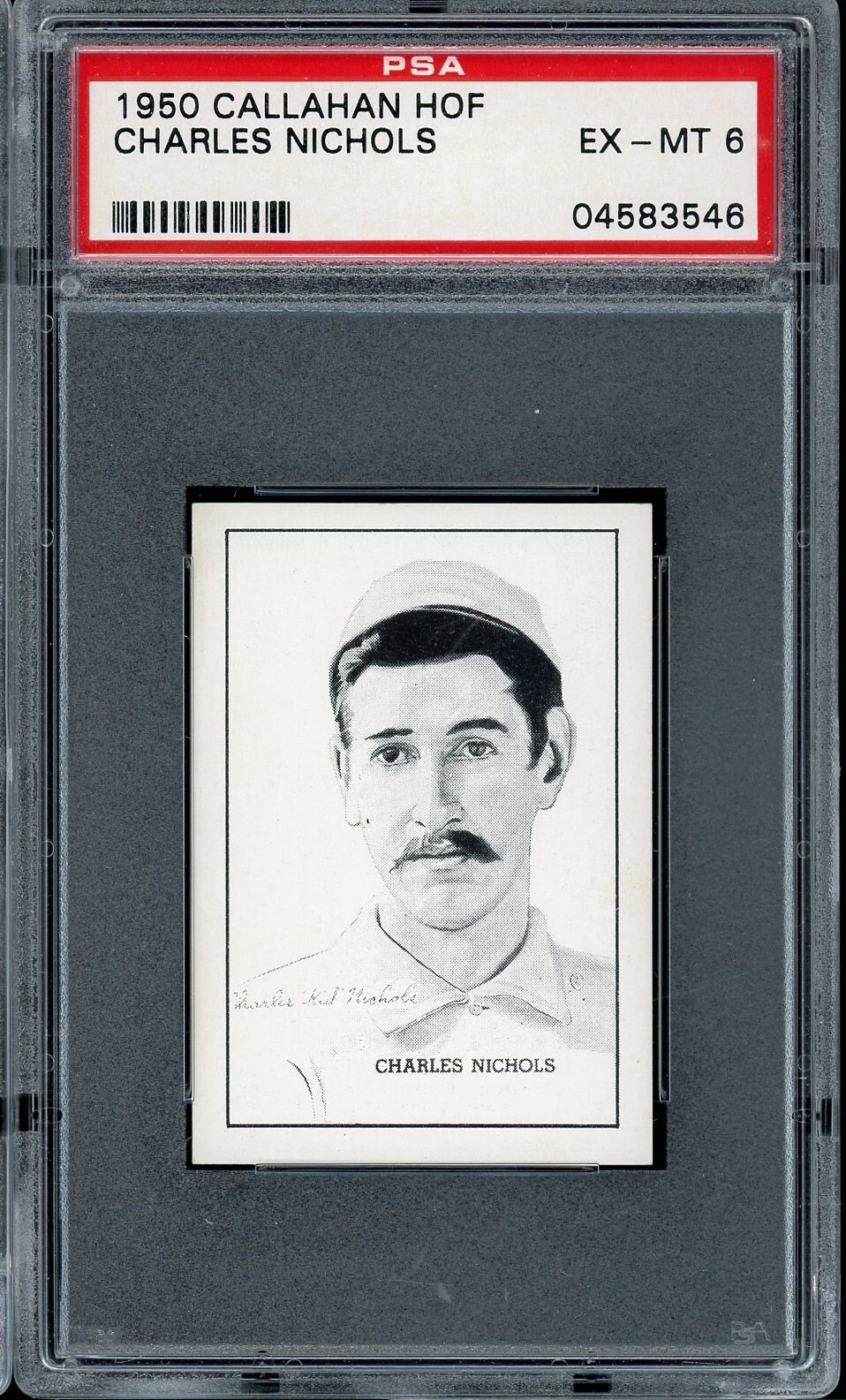 1950 Callahan Hall Of Fame Baseball Charles Nichols PSA 6 | eBay