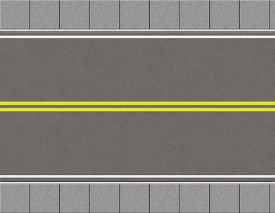 O Scale Roads Model Train Scenery Sheets No Passing Yellow Town - Five ...