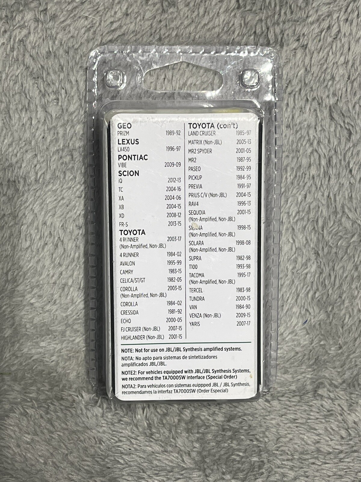 Scosche TA021 Car Stereo Wiring Connector Harness Toyota 1981-up for ...