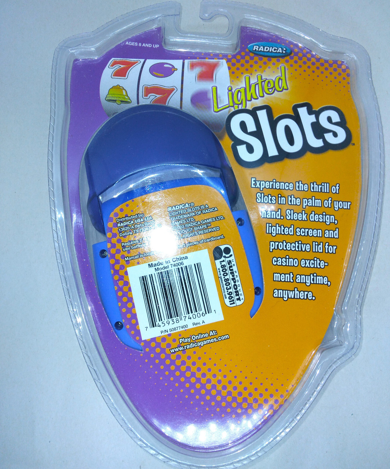 (New) 2006 Radica Fliptop Slots Handheld Electronic Game Lighted Screen ...