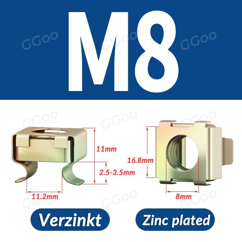 A2 Stainless Steel Cage Nuts Server Rack Mount Cabinet PC Fixing M4 M5 ...