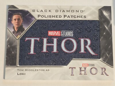 2021 Marvel Black Diamond Polished Patches Tom Hiddleston As Loki 42/49 ...