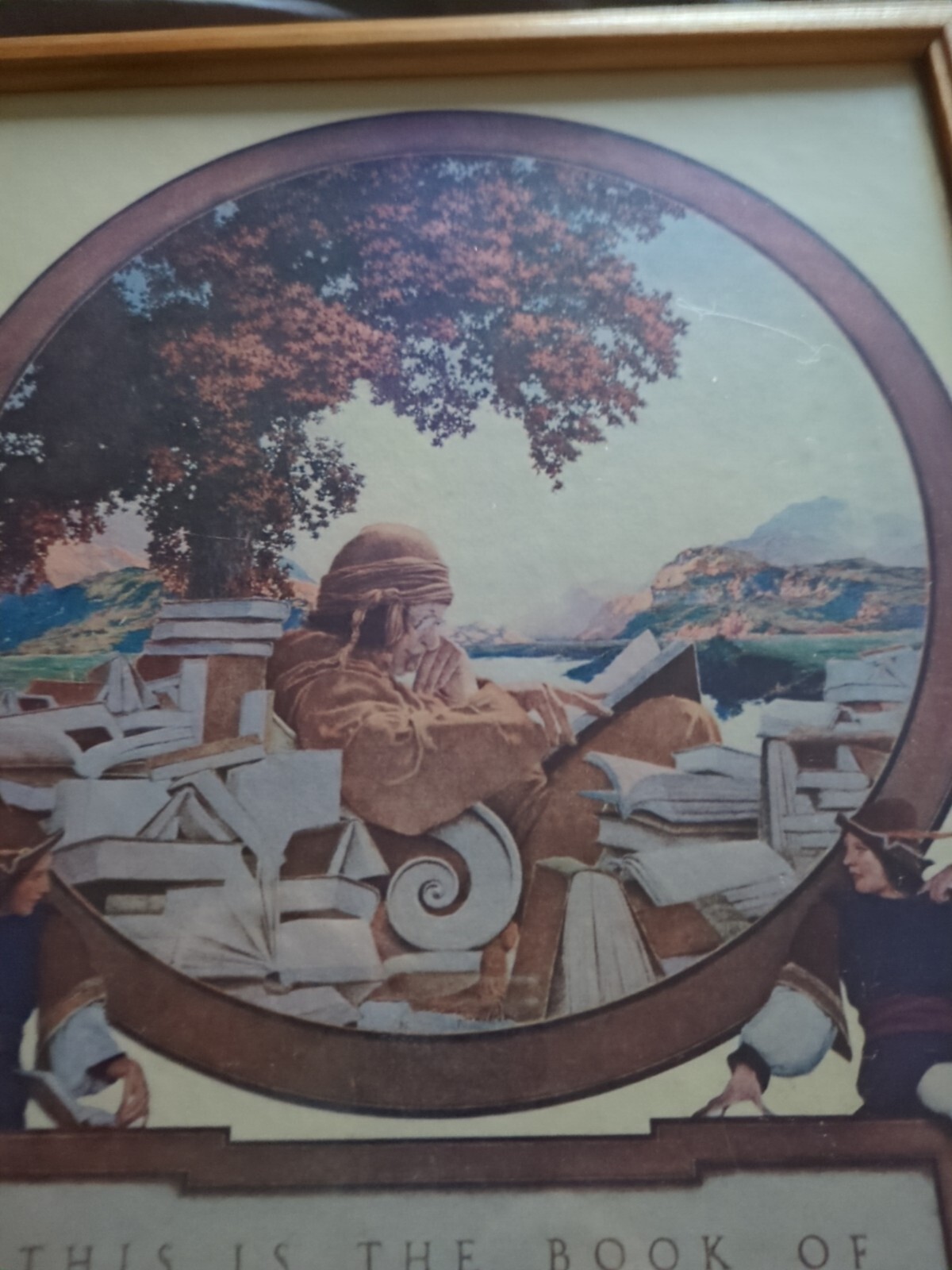 Maxfield Parrish Bookplate - “From The Book-Shelf Of Theodore Weicker” - Framed | eBay