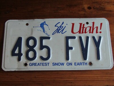 Plaque d'immatriculation UTAH USA license plate | eBay