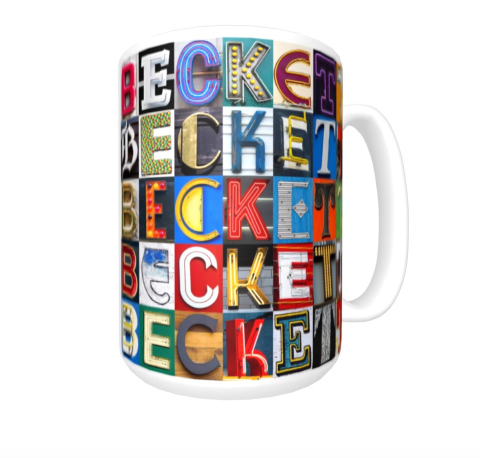 BECKETT Coffee Mug / Cup featuring the name in photos of sign letters ...
