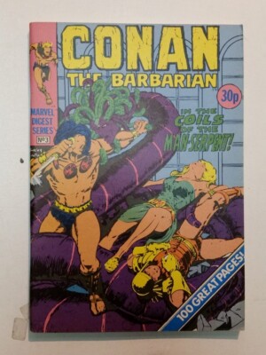 CONAN THE BARBARIAN #3 MARVEL DIGEST SERIES BRITISH COMIC POCKET BOOK ...