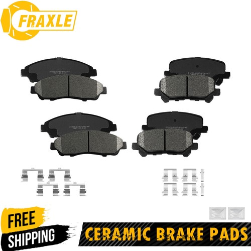 Front and Rear Ceramic Brake Pads & Clips for Acura MDX Honda Pilot ...