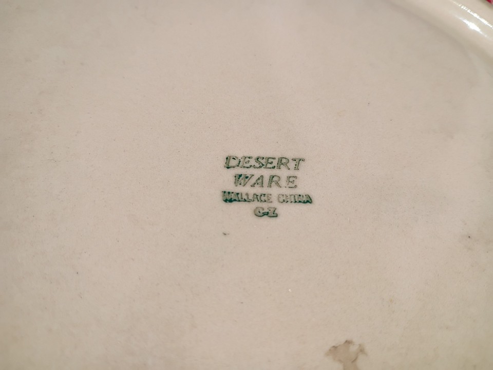 WALLACE DESERT WARE CALI made Restaurant qual 2PC GRILL PLATES 9-5/8 ...