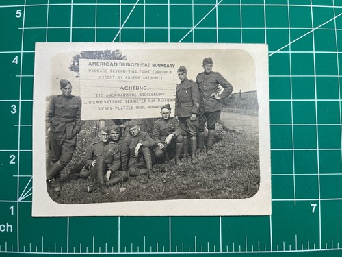 WW1 1st Division Group Photo in front of Sign RPPC | eBay