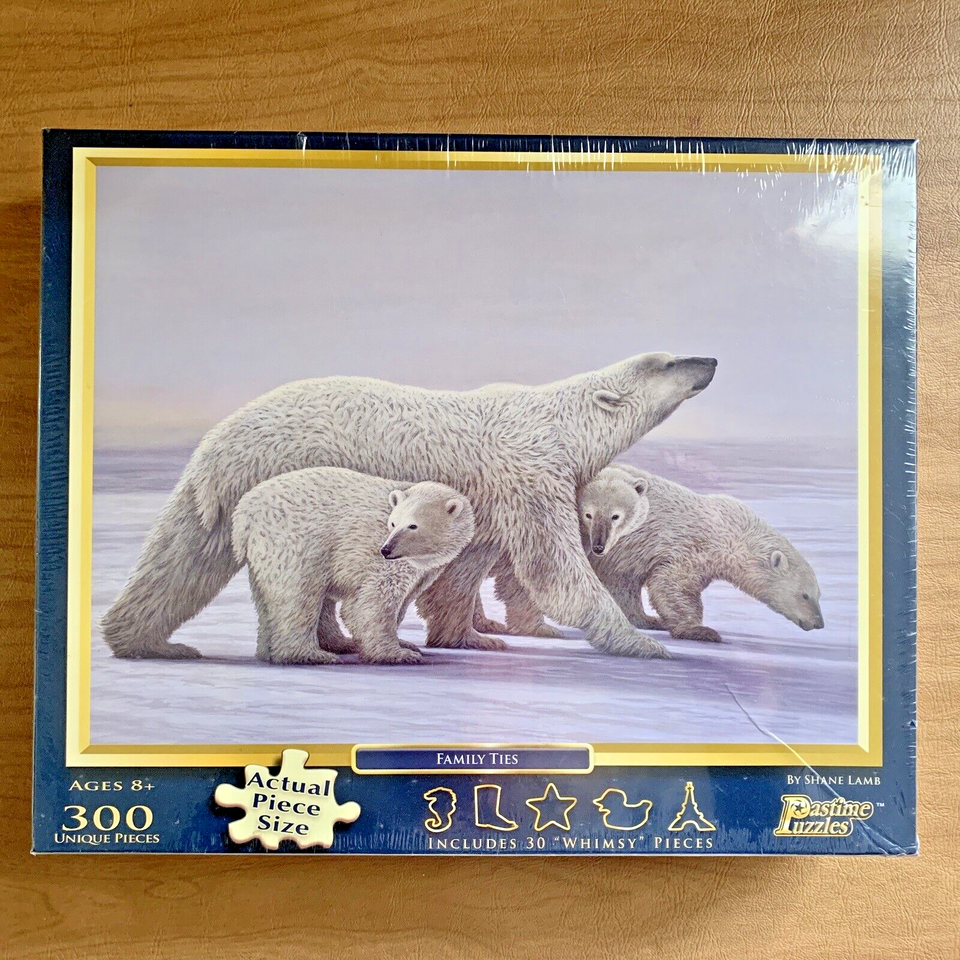 Pastime Jigsaw Puzzle Polar Bears Family Ties 300 Pieces 30 Whimsy ...