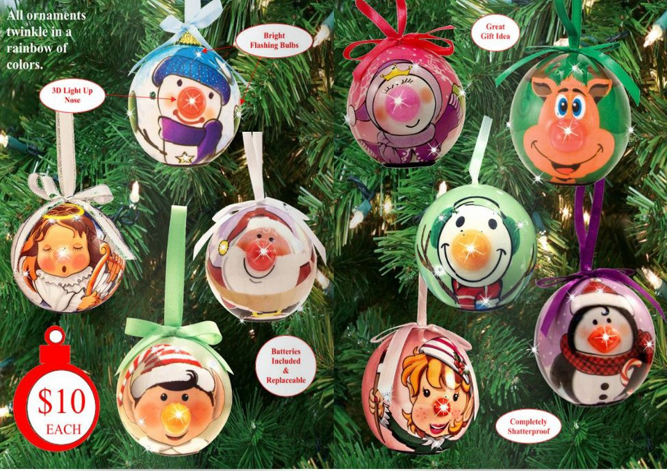 Twinkling Treasures GIRAFFE Blinking Nose Ornament - Eye Catching BOGO ...