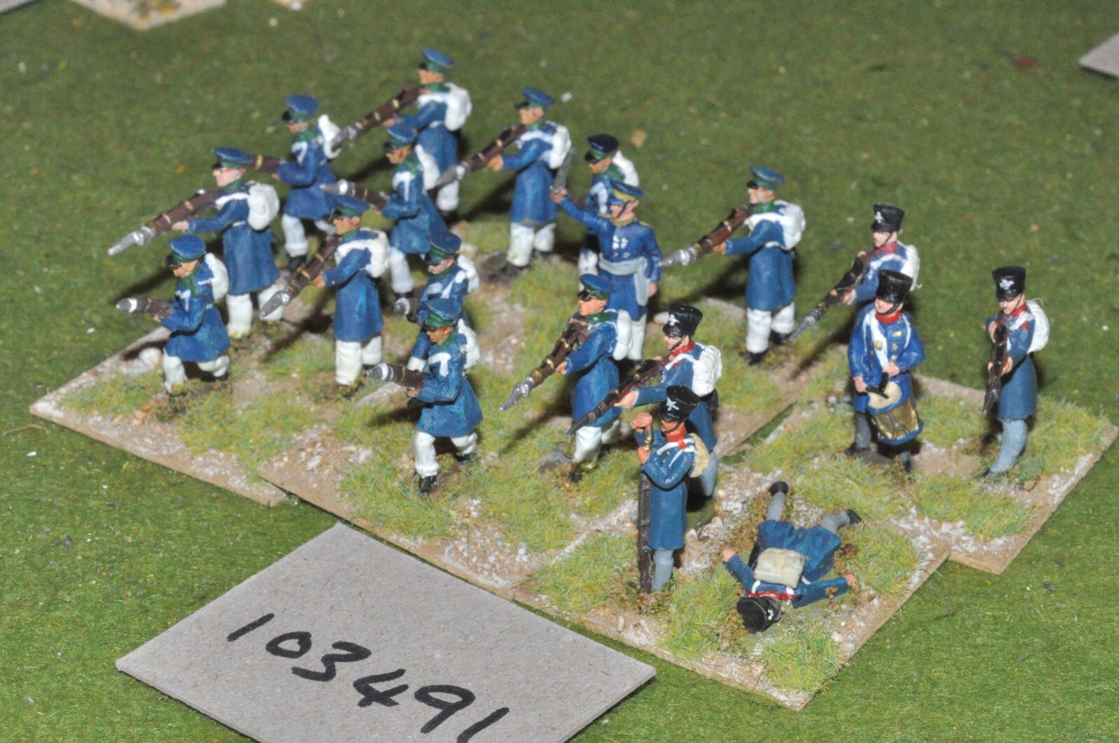 30mm napoleonic / del prado - waterloo prussians infantry 18 figs ...