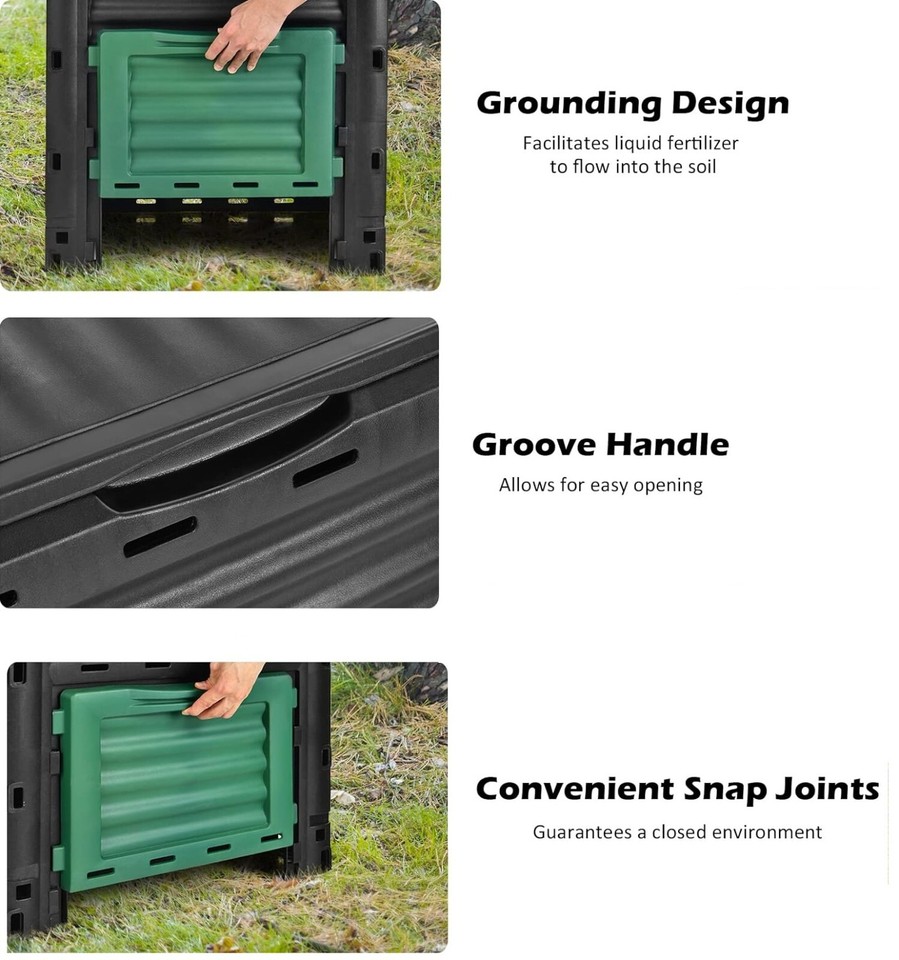 Eco Friendly 300L Gardening Composter Bin Organic Waste Compost ...