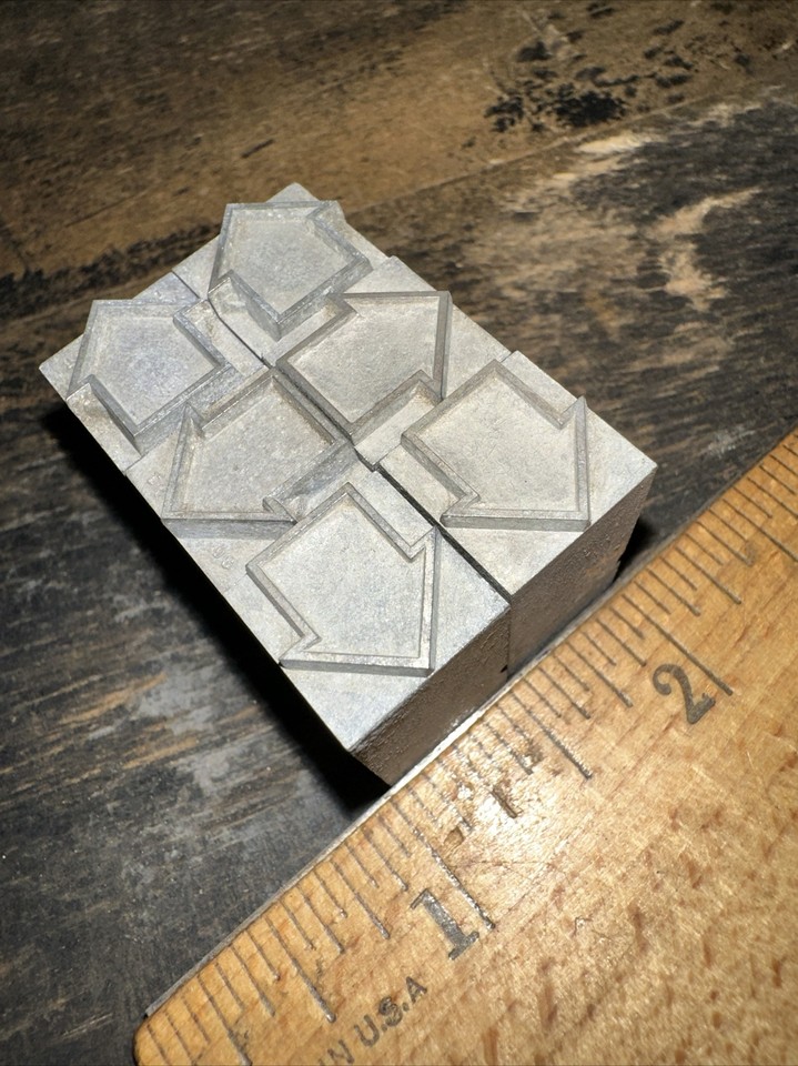 Print Blocks “ Arrows “ 6 Lead Blocks | eBay UK