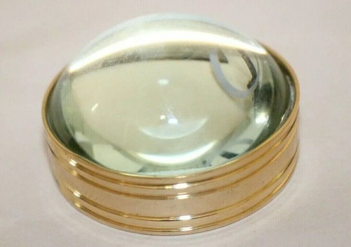 2" Vintage Antique Style Solid Brass Heavy Glass Magnifying Desk Lens ...
