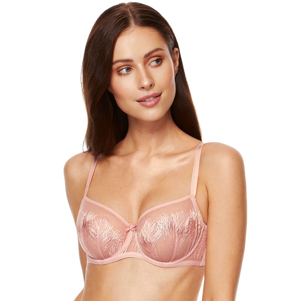 Bügel BH rosa Spitze Stickerei Gorteks Damen Dessous Unterwäsche | eBay.de