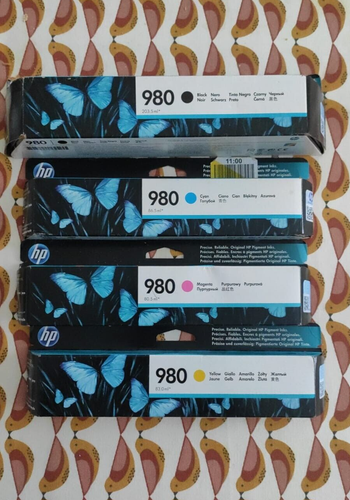 4x Genuine HP 980 Ink Cartridges for Enterprise X555 MFP X585 - FREE UK ...