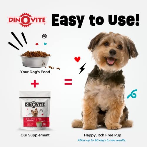 90 Day Supply, Medium Dogs - Dinovite ProbioticSupplement for Dogs (18 ...