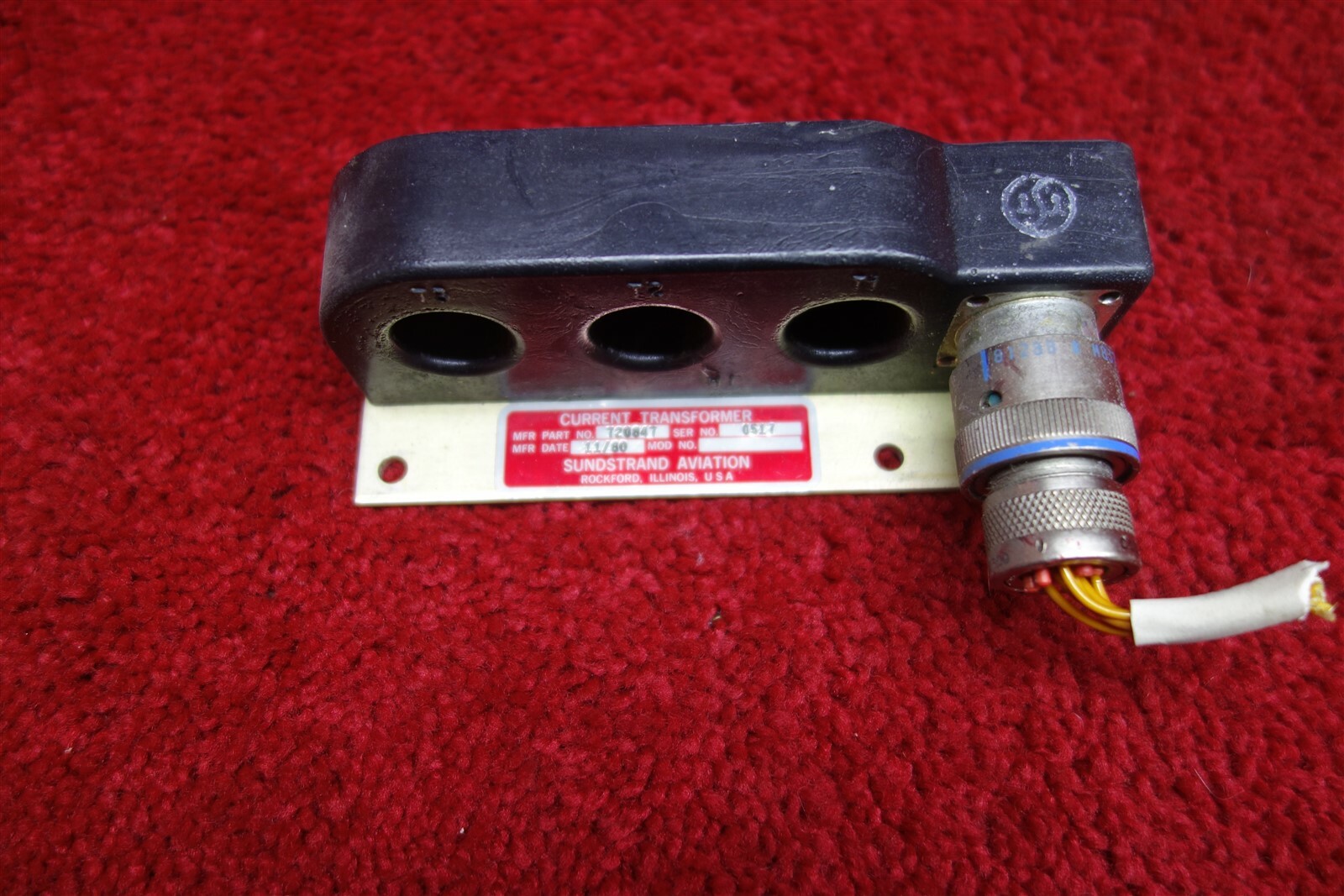 Sundstrand Aviation Current Transformer PN 720847 | eBay