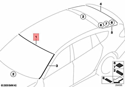 Genuine BMW 5 Series F07 Gran Turismo Windshield Upper Moulding OEM ...