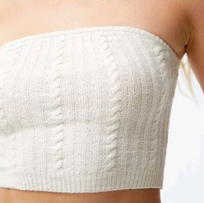 LA Hearts Cable Knit Tube Top, Small, Mauve. Retails for $32 | eBay