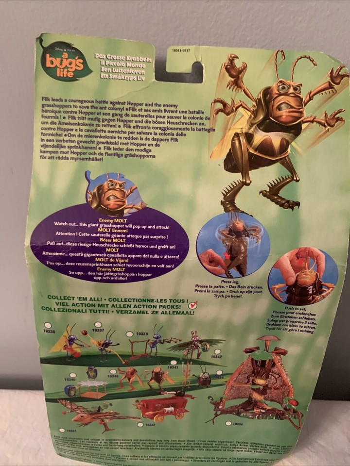 Vintage 1998 Disney's Bug's Life Enemy Molt Action Figure Sealed New | eBay
