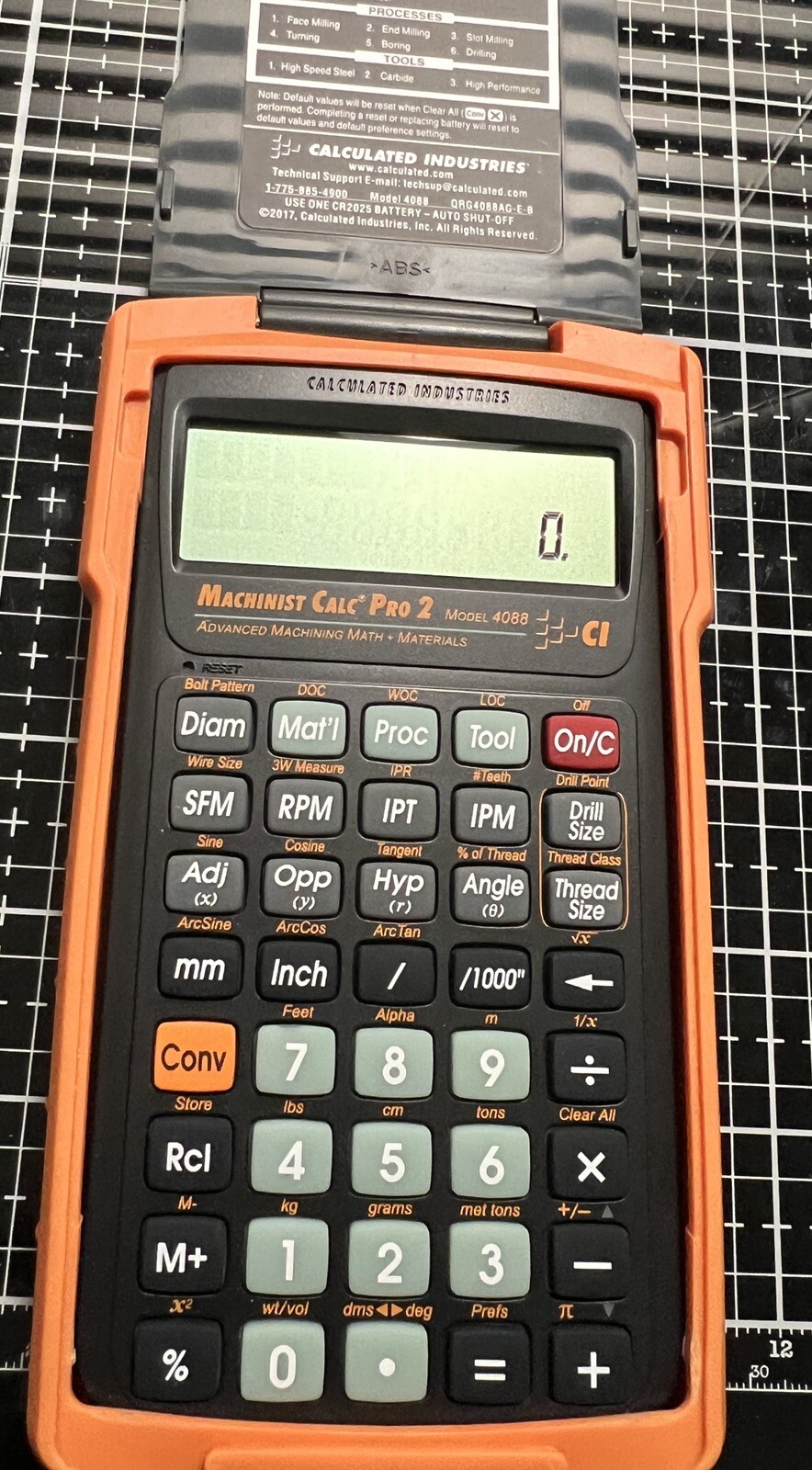 Calculated Industries 4088 Machinist Calc Pro 2 Machining Math ...