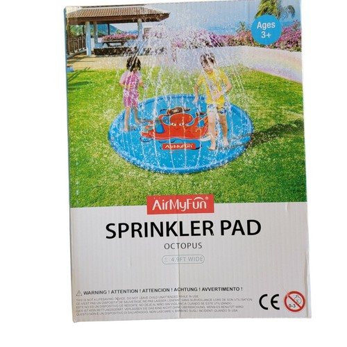 Splash Pad Kids Sprinkler Play Mat OCTOPUS Splash Pad 4.9 Ft Wide | eBay