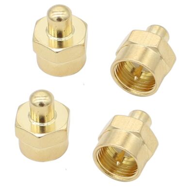 4 Pack Coax F Type 75ohm Terminator Cable Caps Cover Gold Pated For AMP ...