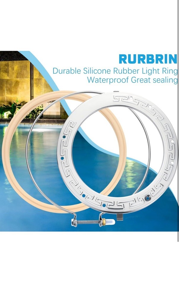 Therwen Pool Light Ring Replacement Pool Light Gasket Stainless Steel ...