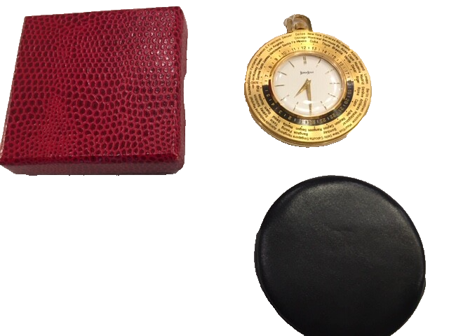 NEIMAN MARCUS WORLD TIME POCKET WATCH LUXOR, GOLD PLATED C. 1960's | eBay
