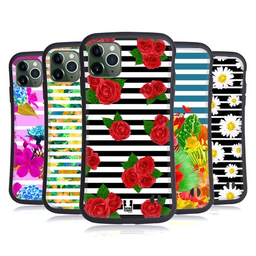 HEAD CASE DESIGNS FLORAL FASHION STRIPES HYBRID CASE FOR APPLE iPHONES ...
