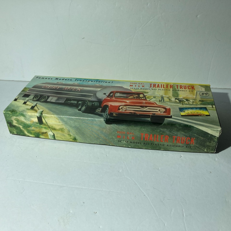 1958 Aurora 5000 Gal. Milk Trailer Truck Model Kit #681-89 | eBay