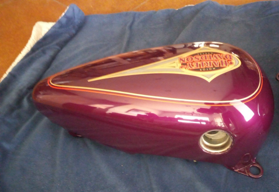 HarleY VIOLET PEARL 84-99 Softail Split Gas Fuel Tank LEFT SIDE ONLY | eBay