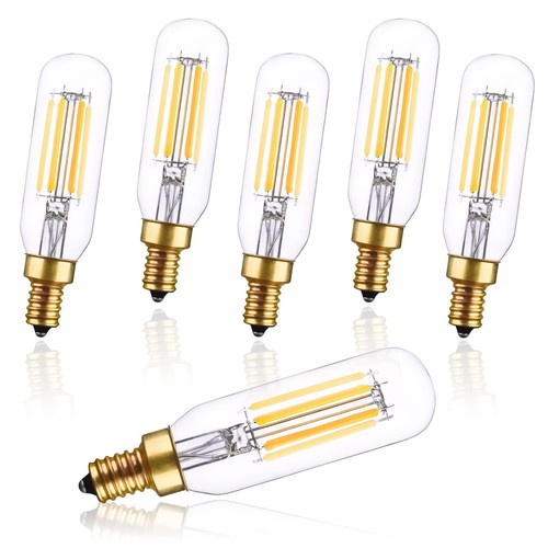T6 LED Bulb Dimmable Light Bulbs E12 T25 Clear Glass Tubular Edison ...